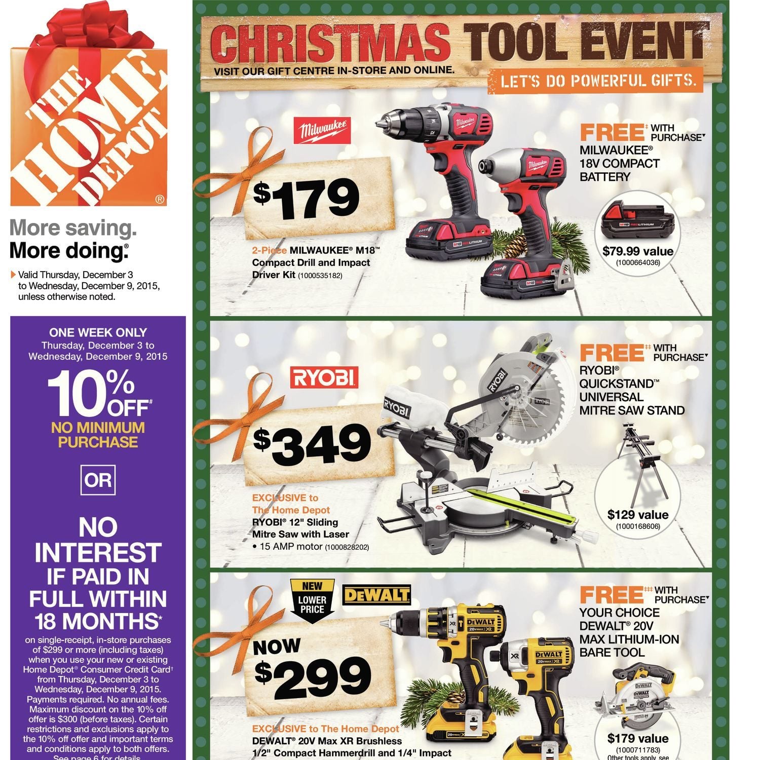 Home Depot Weekly Flyer - Weekly - Christmas Tool Event - Dec 3 – 9 ...