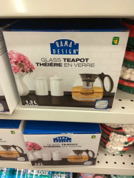 [Dollarama] 1.3L Glass Teapot with Stainless Steel Infuser - 4$, 0.6L ...