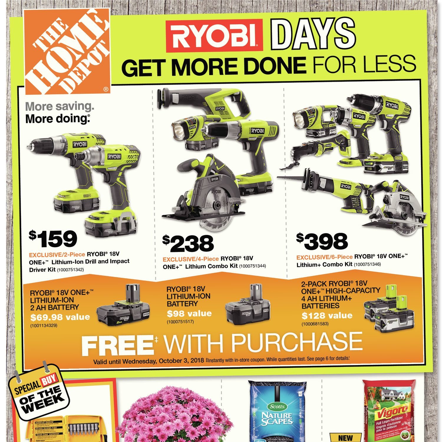 Home Depot Weekly Flyer - Weekly - Ryobi Days - Sep 20 – 26 ...