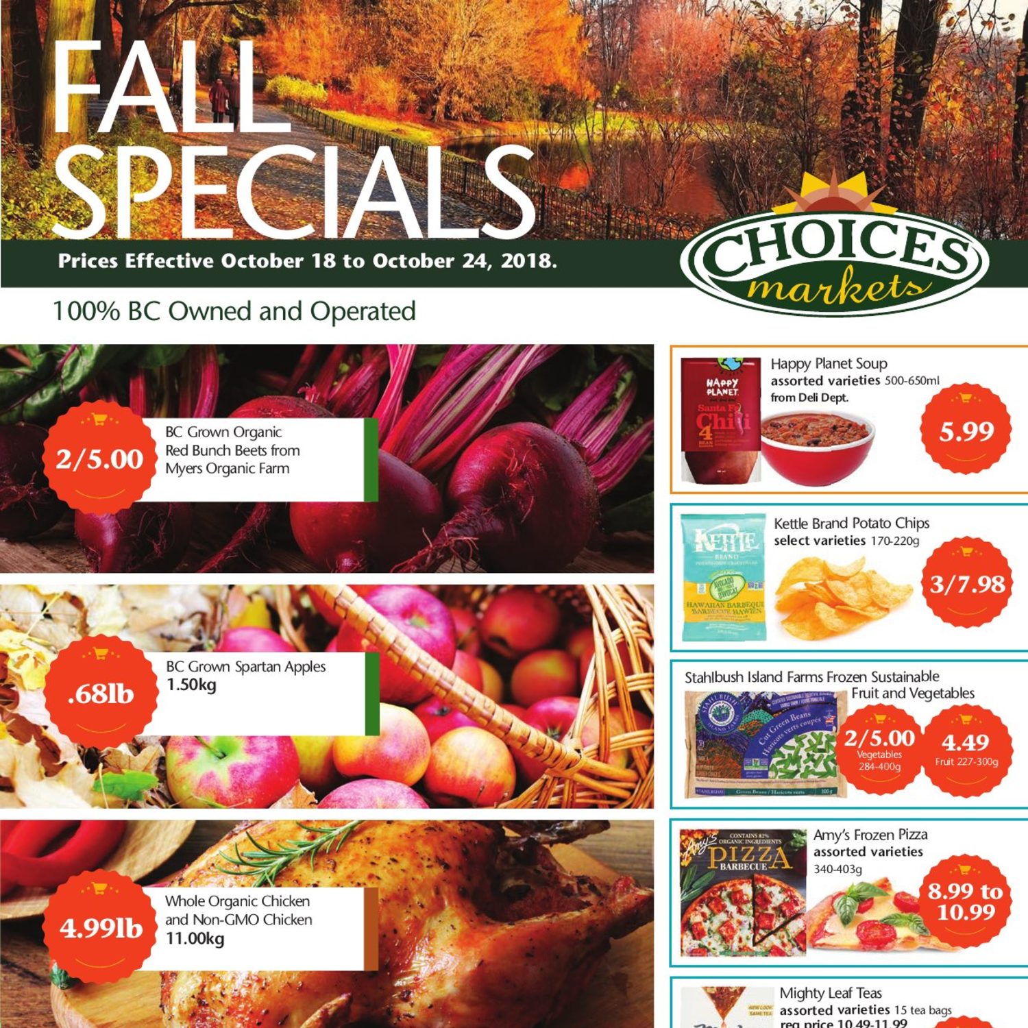Choices Markets Weekly Flyer - Weekly Fall Specials - Oct 18 – 24 ...