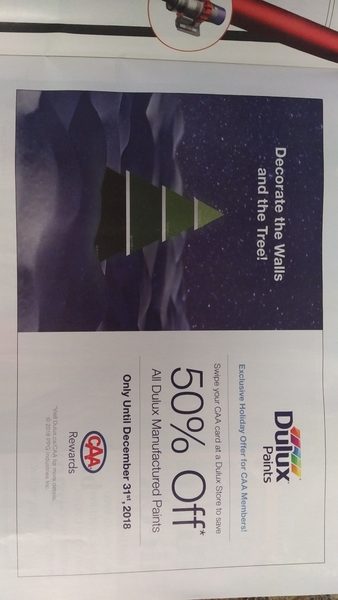 [Dulux Paints] 50% off all Dulux manufactured paints for CAA members ...