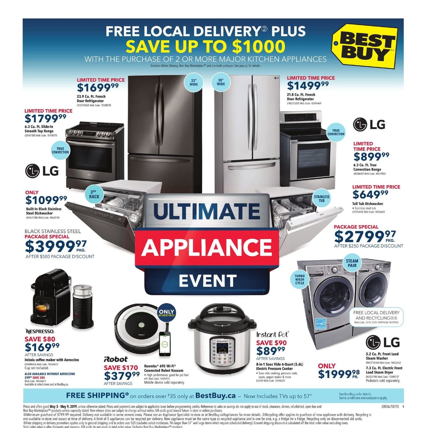 Best Buy Weekly Flyer - Weekly - Ultimate Appliance Event - May 3 – 9 ...