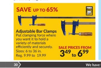 [Princess Auto] [PrincessAuto] F-Clamps 65% - 36 Inch $6.99 ...