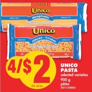 [No Frills] UNICO Pasta 900g $0.50 each! - RedFlagDeals.com Forums