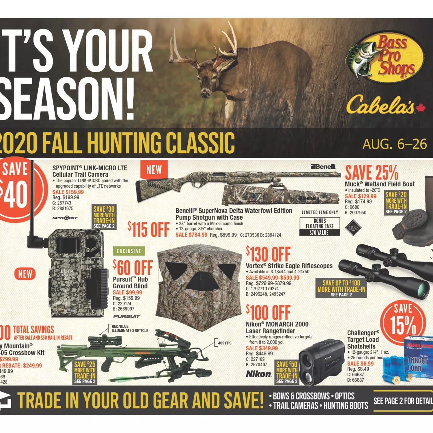 Bass Pro Shops Weekly Flyer - It's Your Season! - Aug 6 – 26 ...