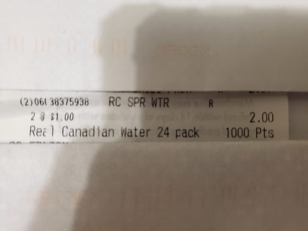 [No Frills] Real Canadian Natural Spring Water (2) 24x500ml pack for $0 ...