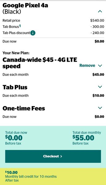 [Koodo] Pixel 4a $10 tab mid or plus - RedFlagDeals.com Forums