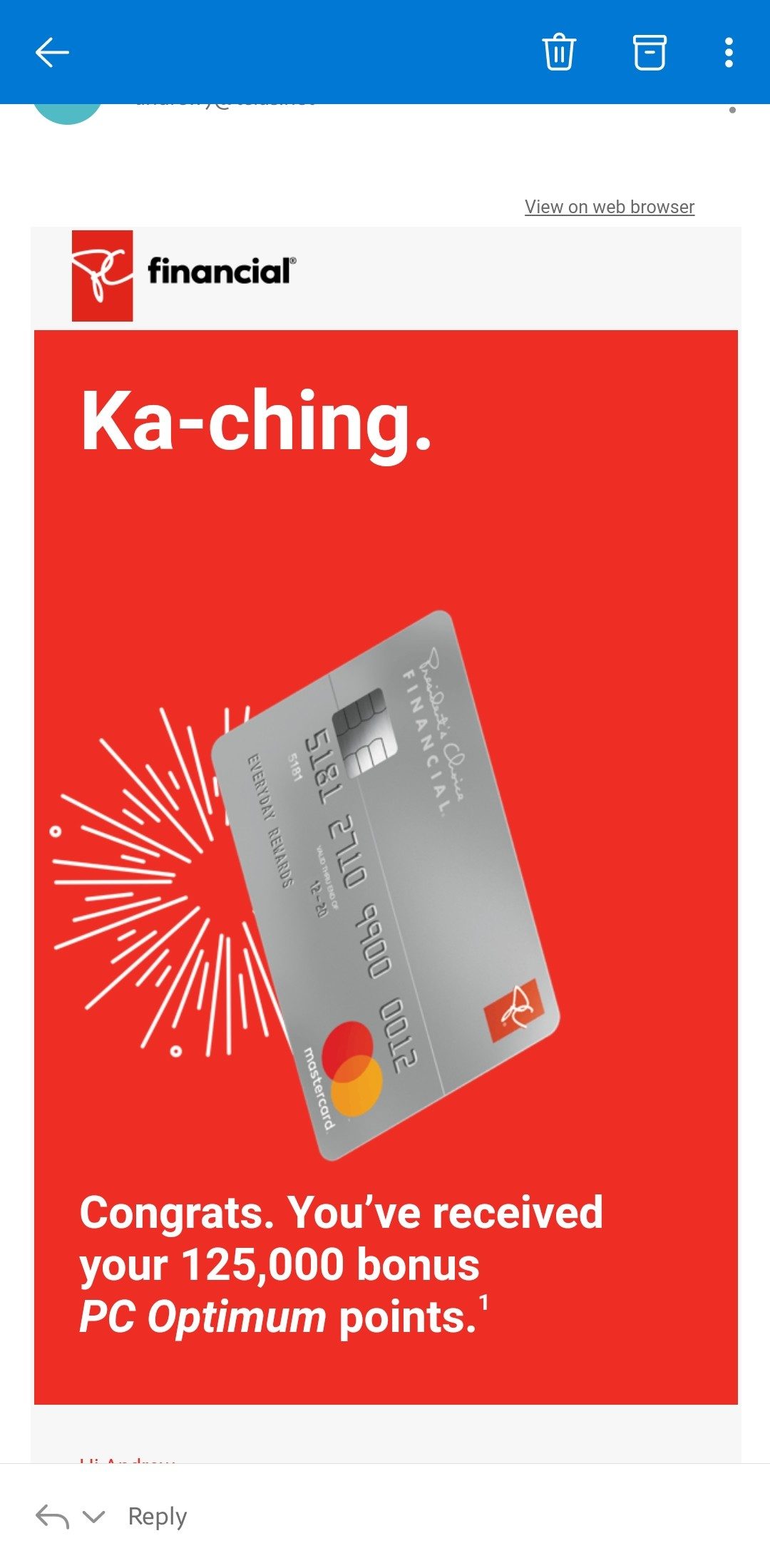 [PC Financial] 125,000 bonus PC Optimum when you get a PC Financial ...