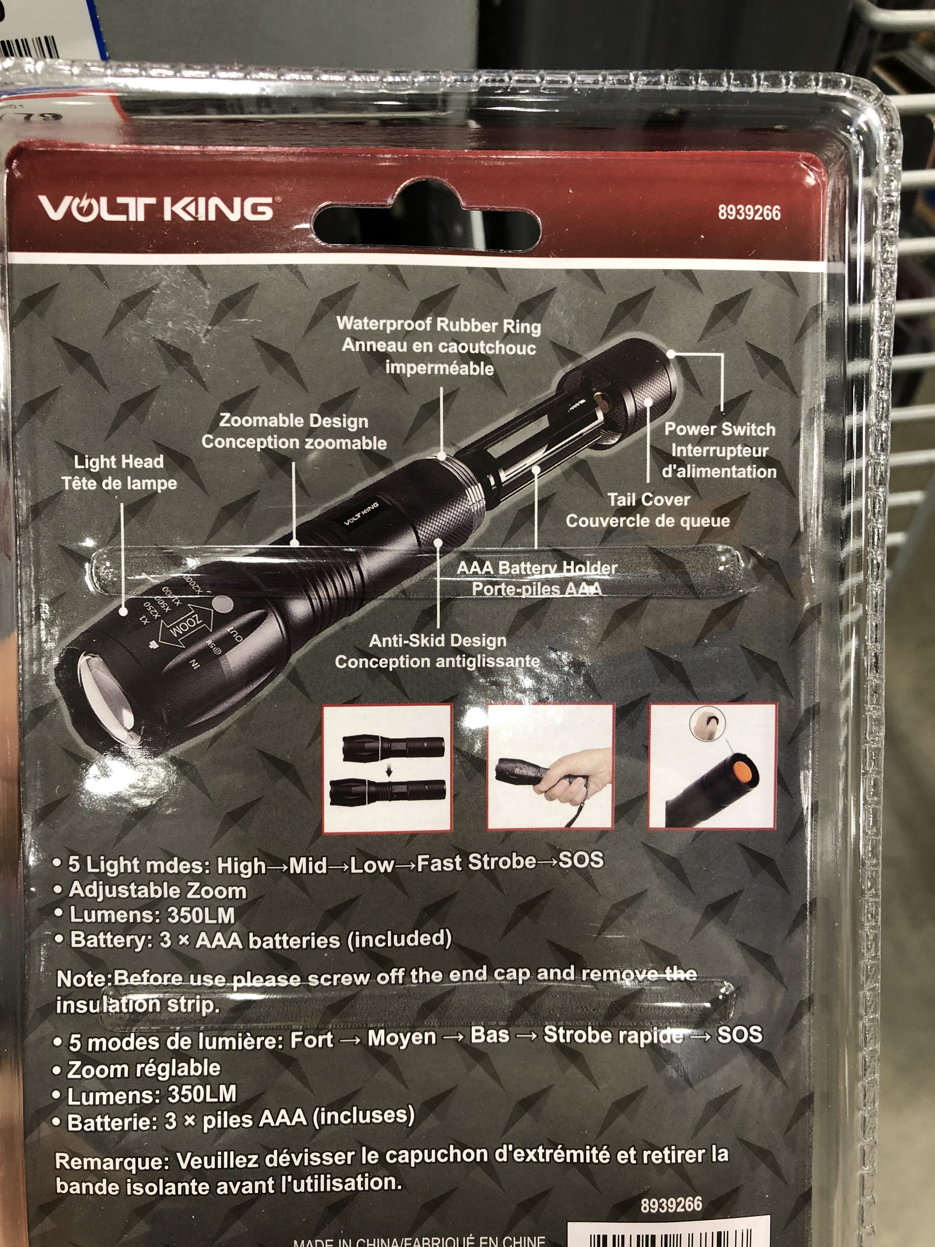 [Princess Auto] $6 TWO volt king 350 lumen with x2000 zoom function LED ...