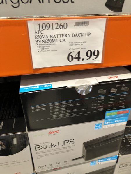 [Costco] APC UPS 1500/900 Battery Backup $189.99 ( BN1500M2-CA ...