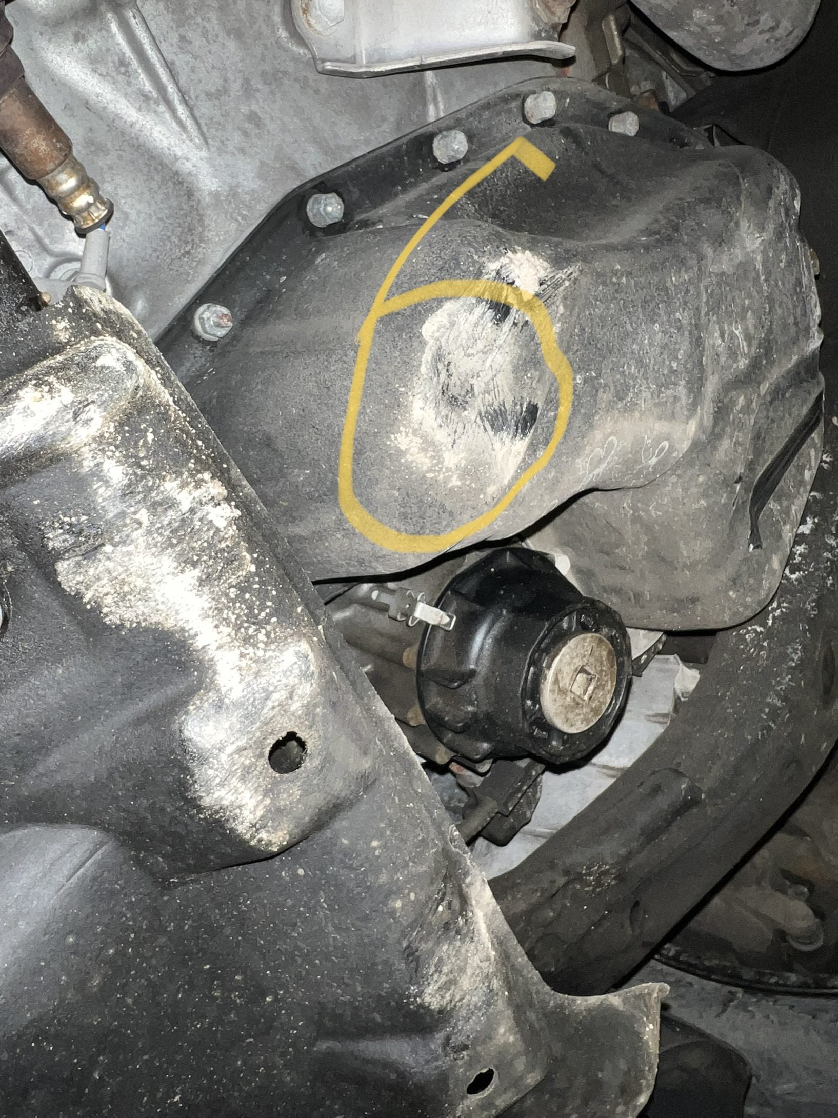 I hit a rock and it left a small ding on the oil pan. Should it be ...