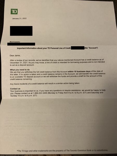 Using TD line of credit like chequing account? - Page 3 - RedFlagDeals ...