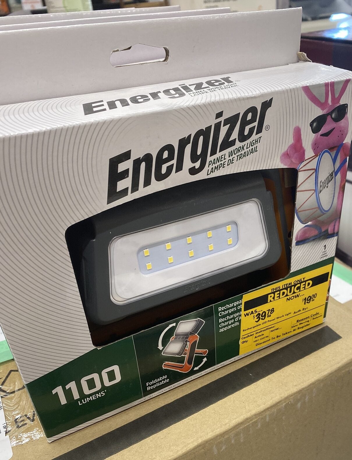 [Home Depot] Energizer LED Rechargeable 1100 lumen Panel Work Light $19 ...