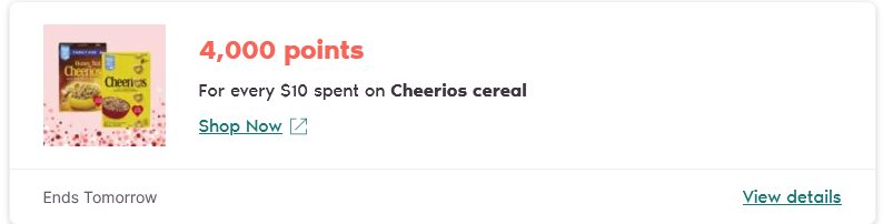 [No Frills] Cheerios Cereal 65% Off! (6,500 PC Points for every $10 ...