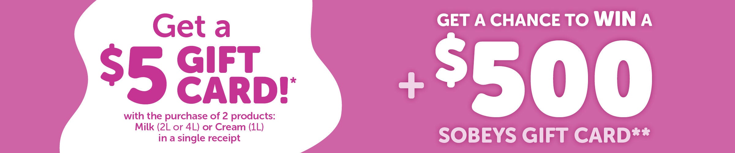 [Sobeys Group] Lucerne - Buy 2 Milk (2/4 L)/Cream (1 L), Receive $5 ...