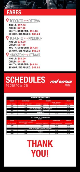 [Red Arrow] $25 luxury bus trips. Toronto/Ottawa w/Red Arrow. Dec 4-8 ...