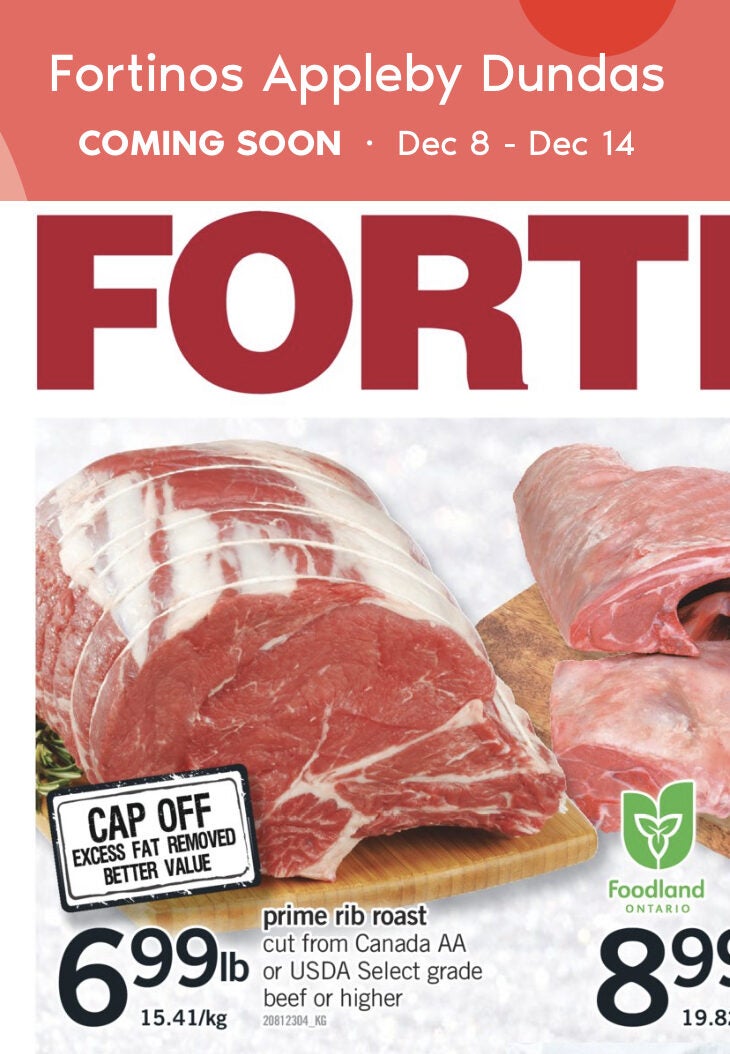 [Fortinos/Loblaws] Prime Rib Roast (Cap off AA or higher) $6.99/lb Dec ...