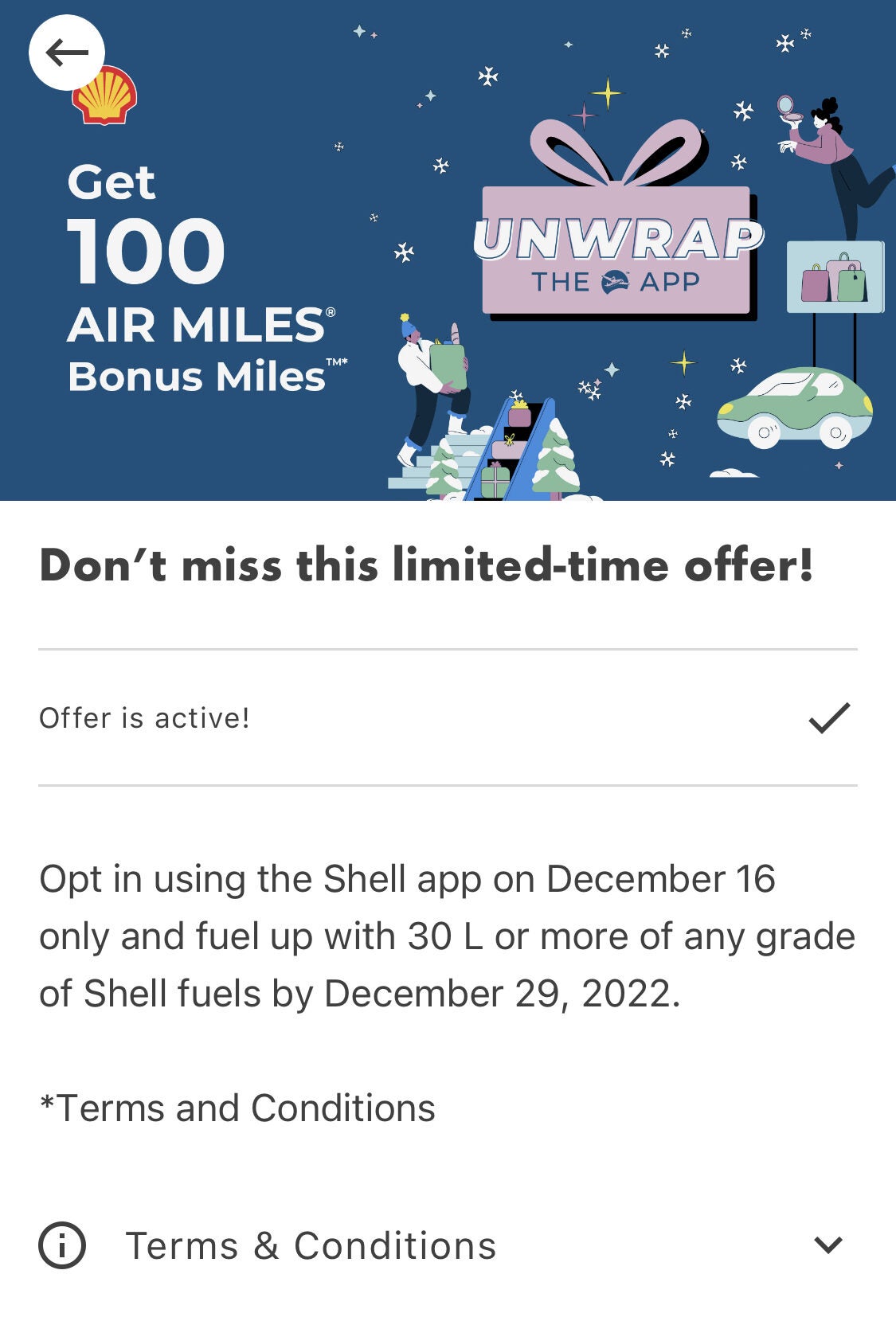 [Shell] One Day Offer (Sat Dec 17): Get 1 Bonus Air Mile per litre AND ...