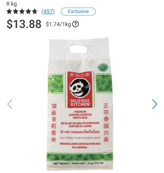 [Walmart] Delicious Kitchen Premium Jasmine Scented White Rice - 8kg ...