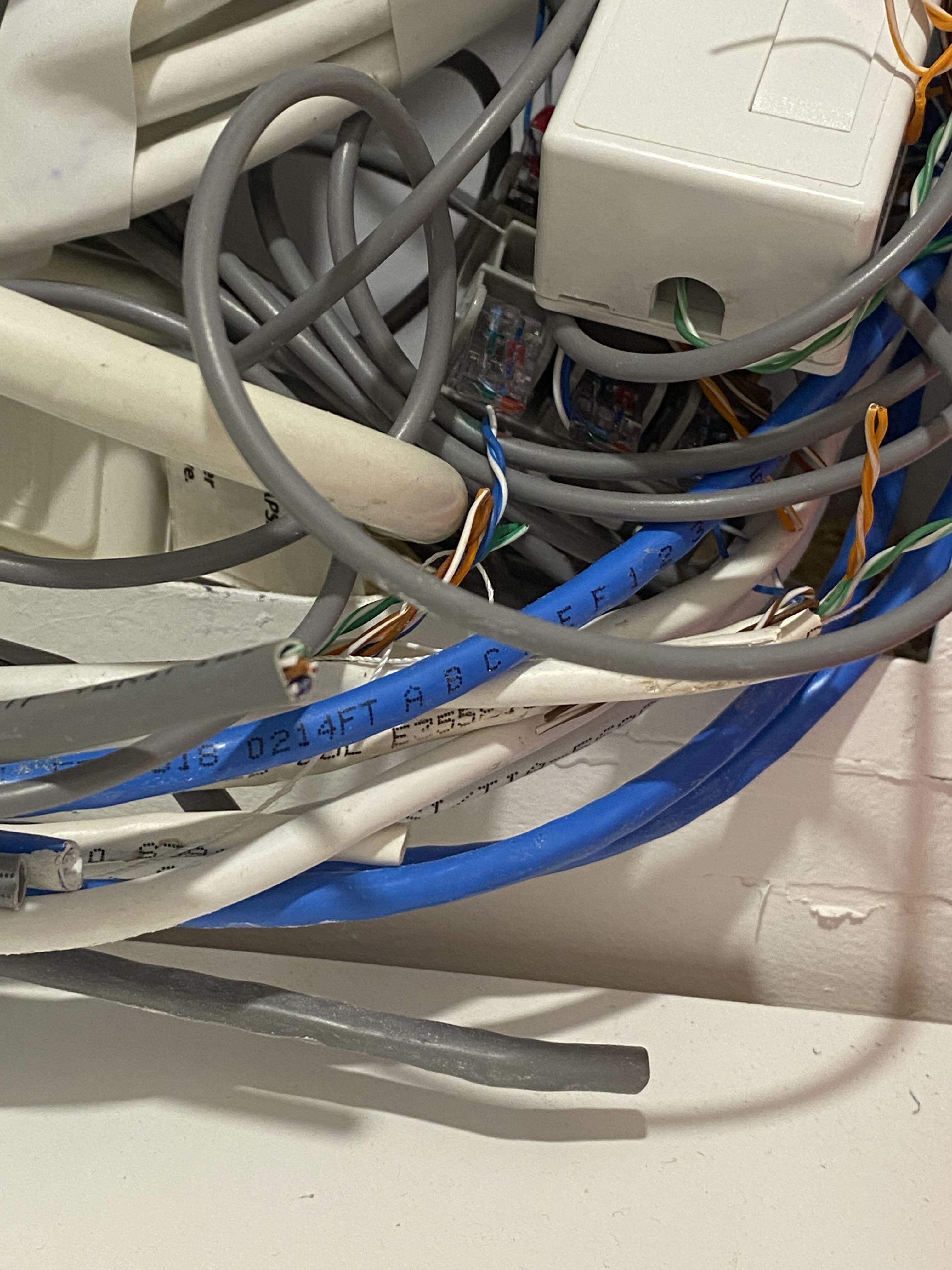 Convoluted wiring in my house's network utility box - RedFlagDeals.com ...