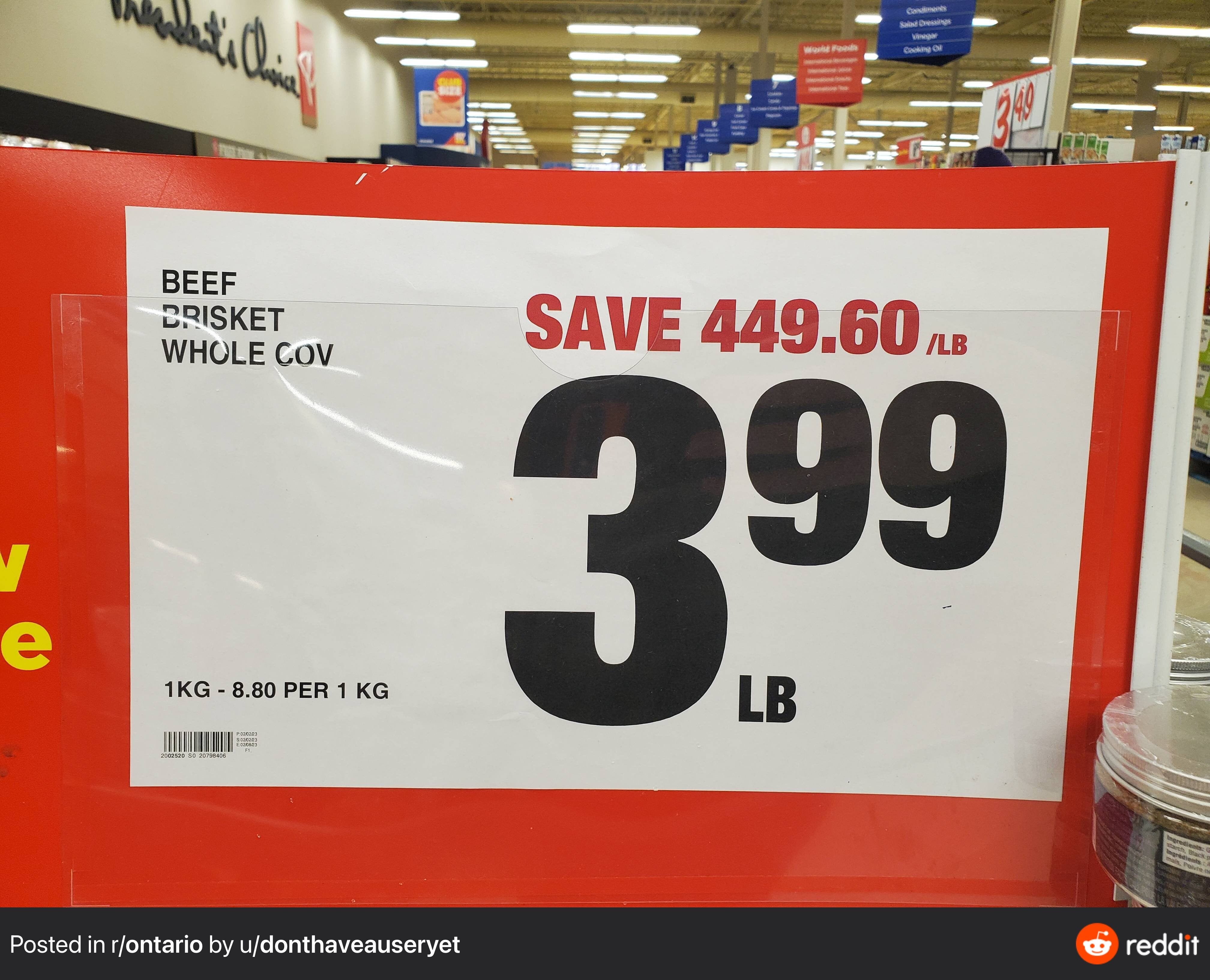 [Real Canadian Superstore] Superstore deal instore on beef brisket ...