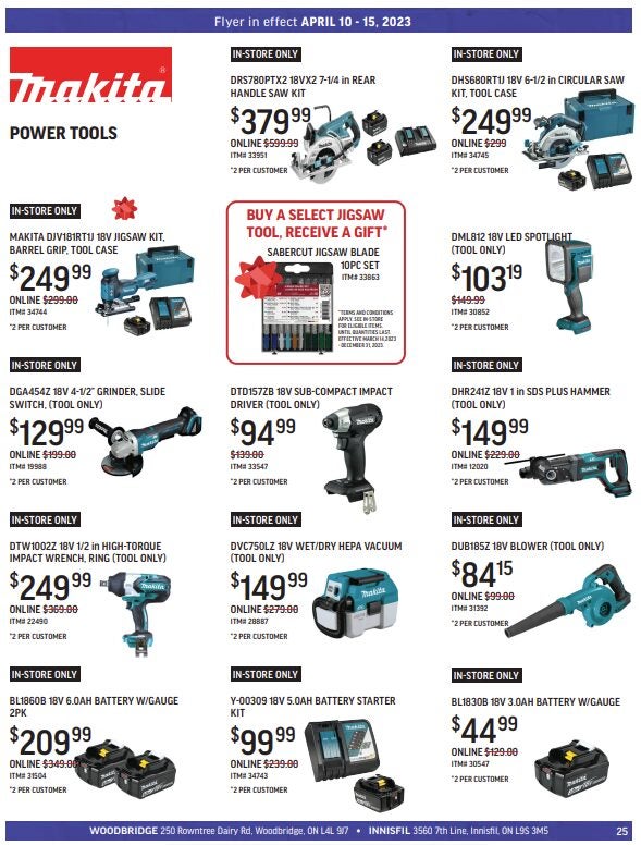 [IHL] Anniversary sale - tools (Woodbridge/Innisfil) - RedFlagDeals.com ...
