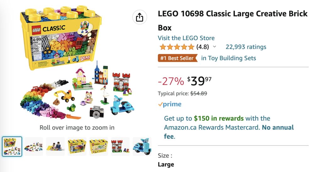 [Costco] LEGO Large Creative 790-piece Brick Box 10698 - $39.97 ...