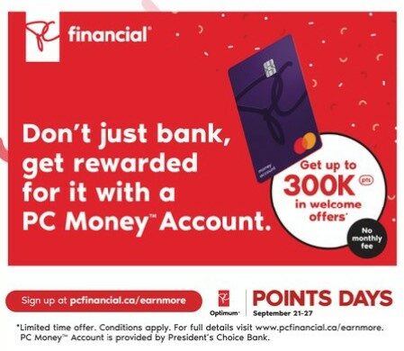 [PC Optimum] It's Back! Up to 300K PCO Pts. (20K - Funding, 180K - 15% ...