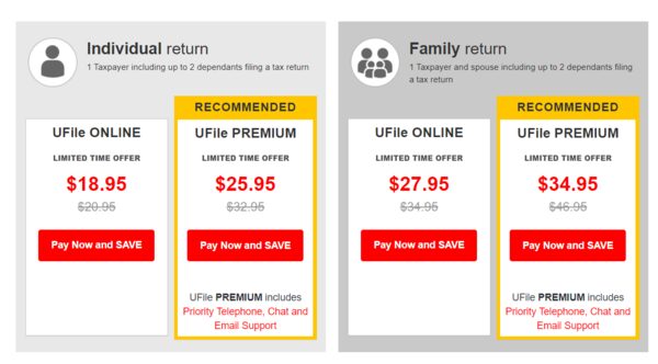 [Ufile.ca] 2023 Online tax return - up to 25% off - RedFlagDeals.com Forums