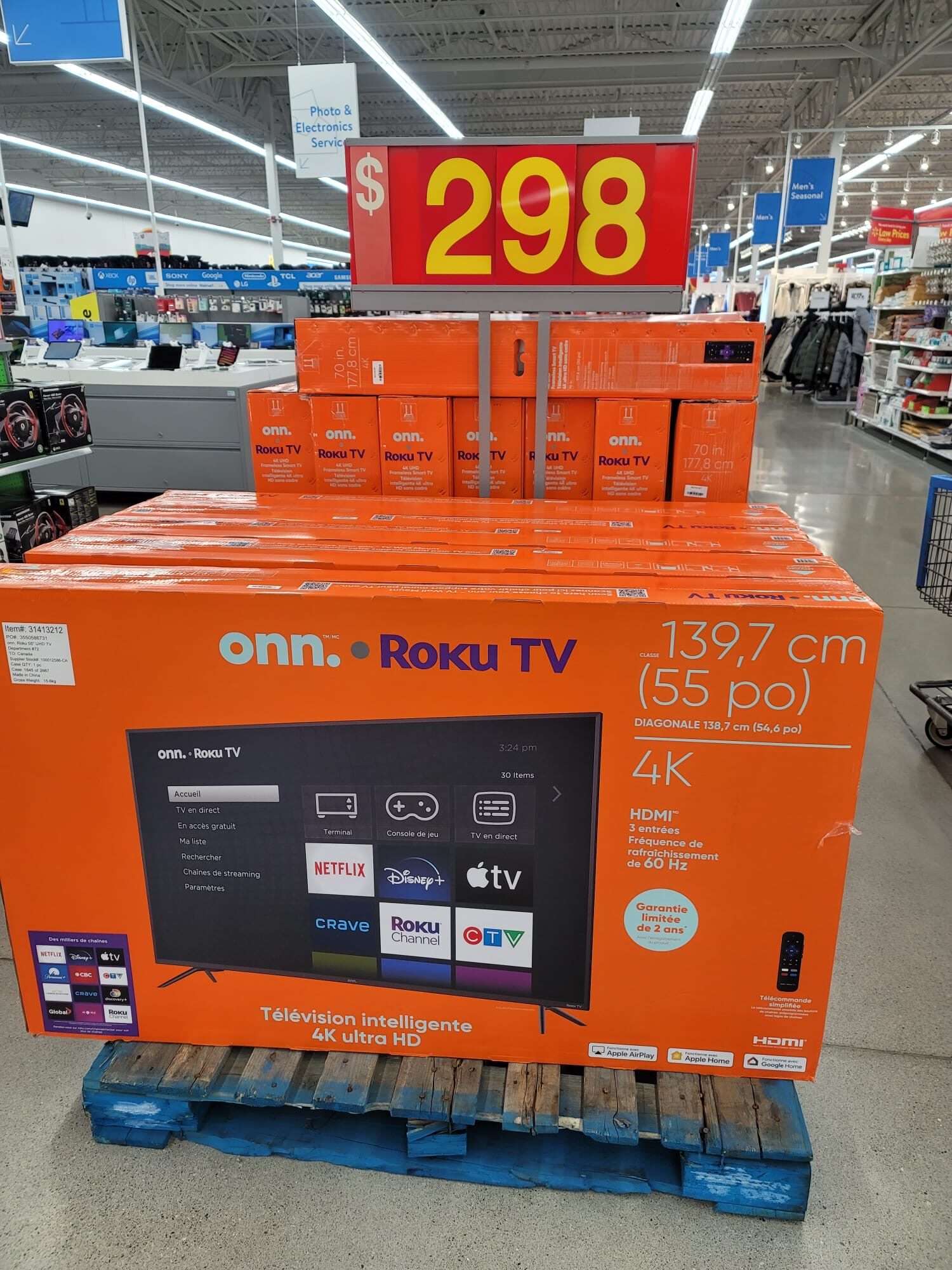 [Walmart] YMMV In store only TCL 55" Class 4-Series 4K UHD HDR Smart ...
