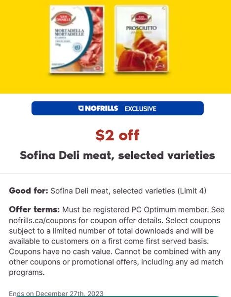 [No Frills] [Ontario] San Daniele Mortadella, Mastro Capocollo or ...