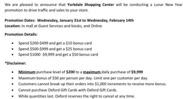 [Oxford Malls] Lunar New Year Gift Card Promotion - Scarborough Town ...