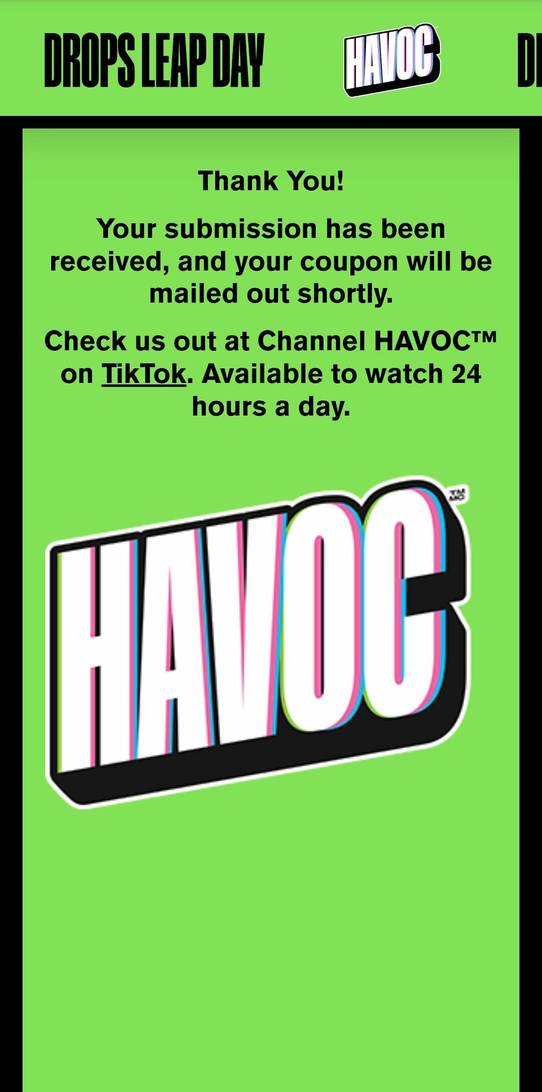 Claim Your Coupon for a Free Bag of Havoc Snacks (while supplies last ...