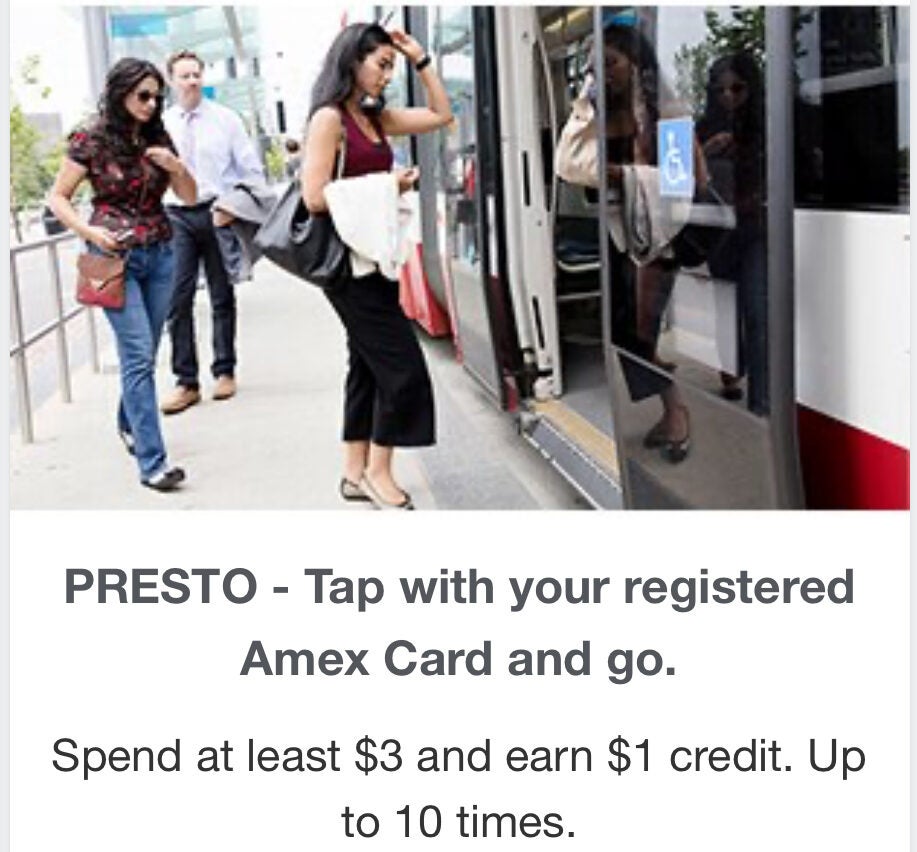 [American Express] [Presto] Spend at least $3 and earn a $1 credit ...