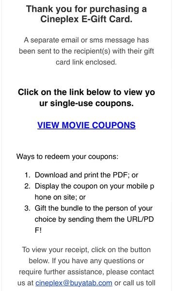[Cineplex] Buy a $30 gift card, get a free movie ticket, and popcorn ...