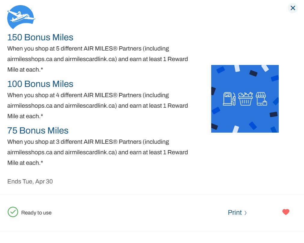 [Air Miles] Up to 150 Bonus Miles Until April 30 [YMMV] - RedFlagDeals ...
