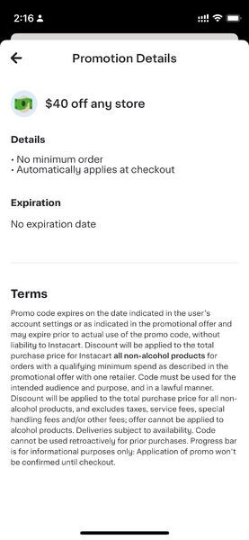 Instacart Coupon - Does it still get applied if order below minimum due ...