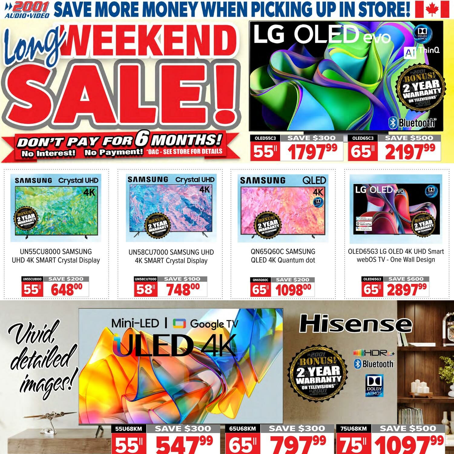 2001 Audio Video Weekly Flyer - Weekly Deals - Long Weekend Sale - May ...