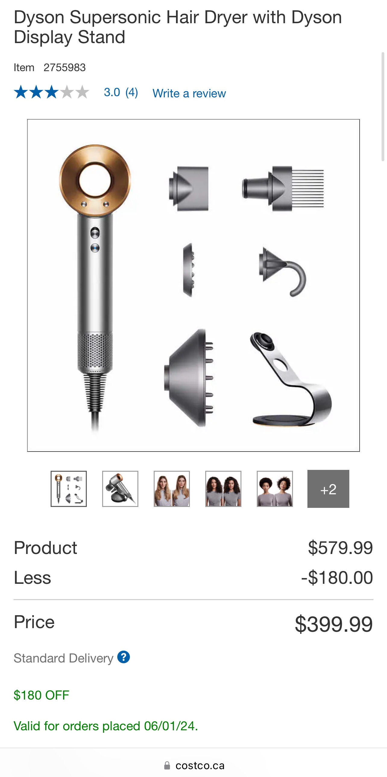 [Costco] Dyson Supersonic Hair Dryer with Dyson Display Stand $399.99 ...