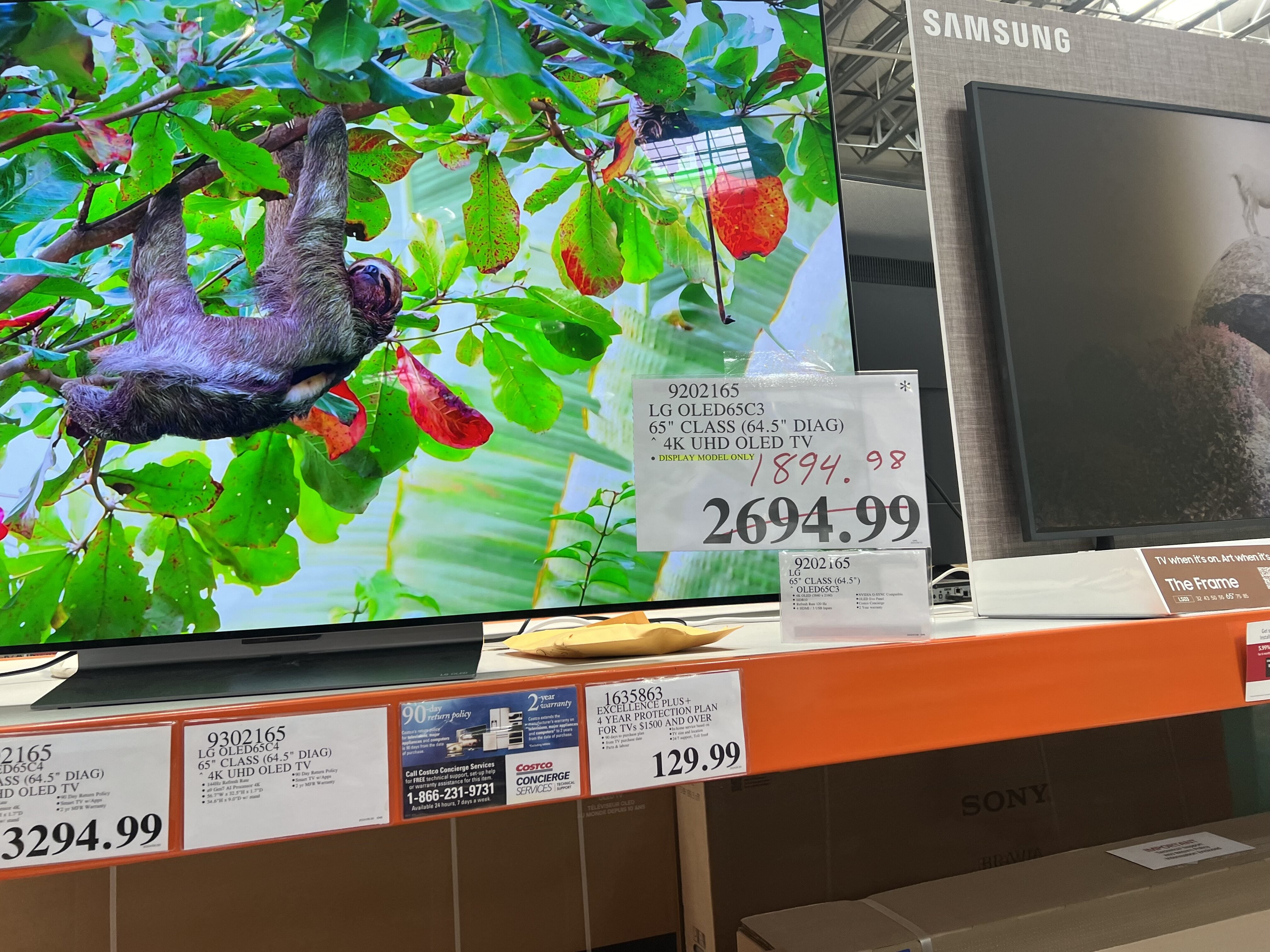 [Costco] Costco (Waterloo) 65” Samsung Frame - $1299. Display model ...