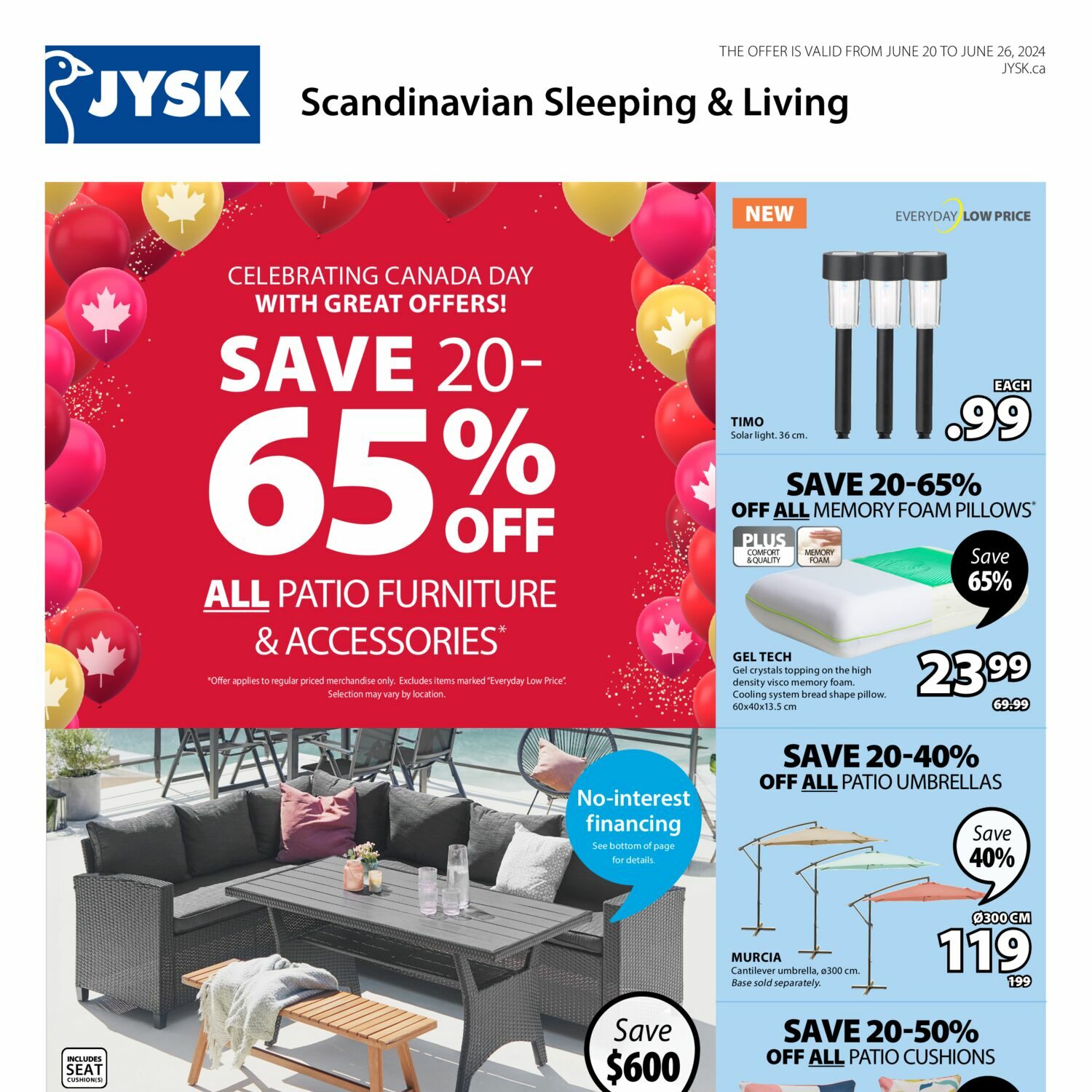 JYSK Weekly Flyer - Weekly Deals - Jun 20 – 26 - RedFlagDeals.com
