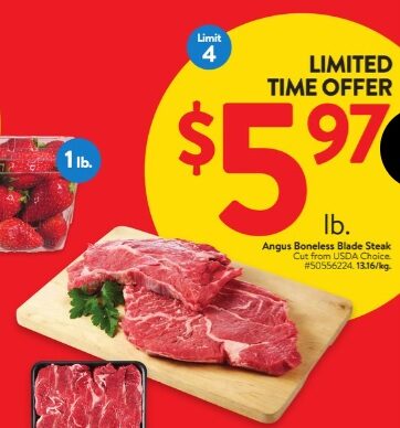 [Walmart] AAA (equivalent) Angus Blade Steak $6/lbs - RedFlagDeals.com ...