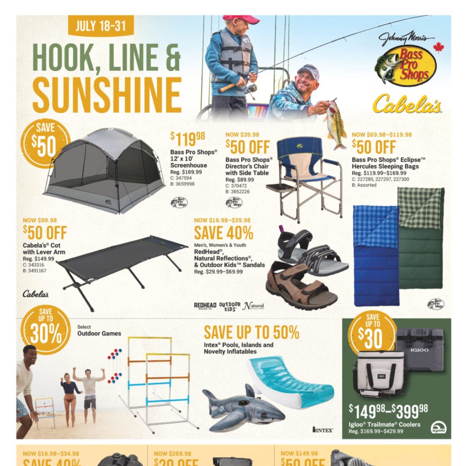 Bass Pro Shops Weekly Flyer - Hook, Line & Sunshine (AB & ON) - Jul 18 ...