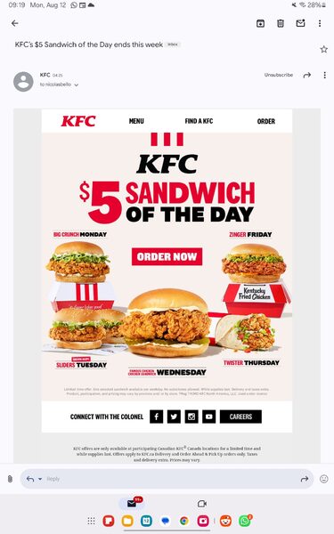 [KFC] $5 sandwich of the day - Page 9 - RedFlagDeals.com Forums