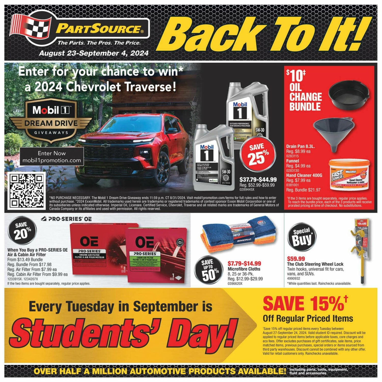 PartSource Weekly Flyer - Back To It - Aug 23 – Sep 4 - RedFlagDeals.com