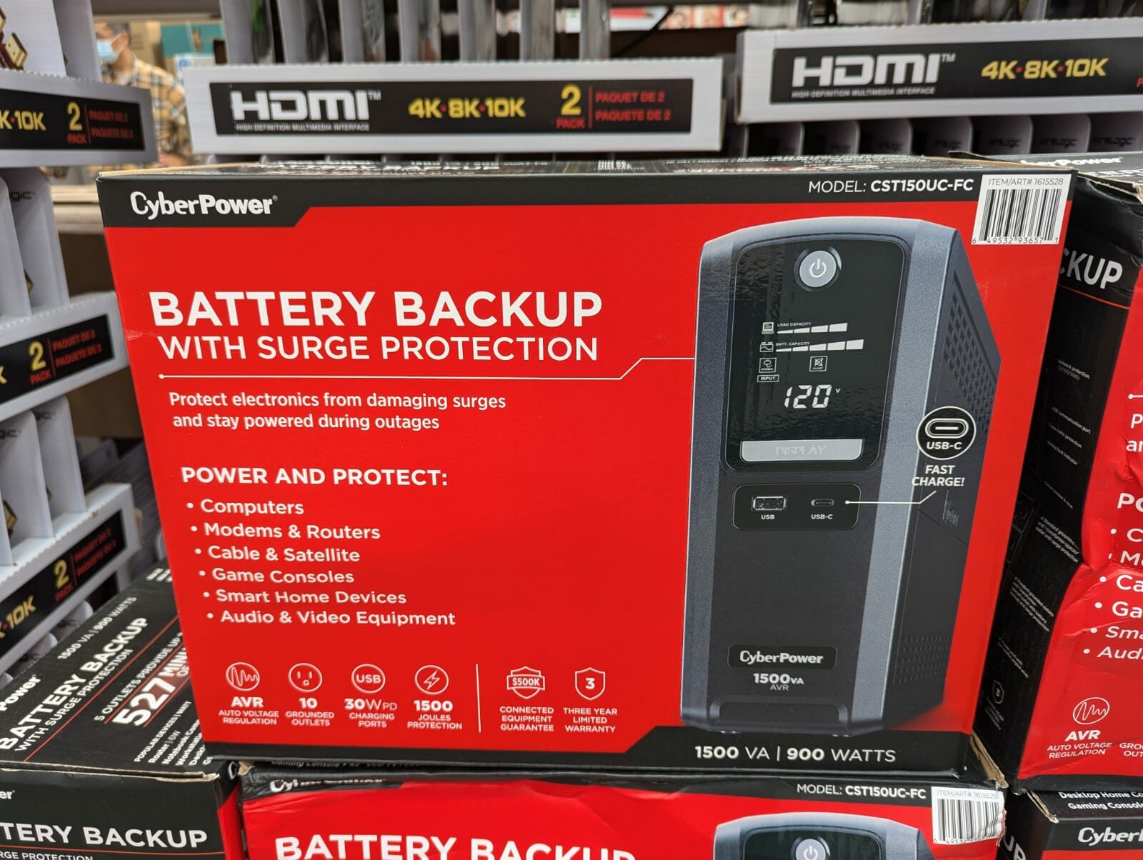 [Costco] $174.99: Cyberpower CST150UC-FC Battery Backup - UPS with ...