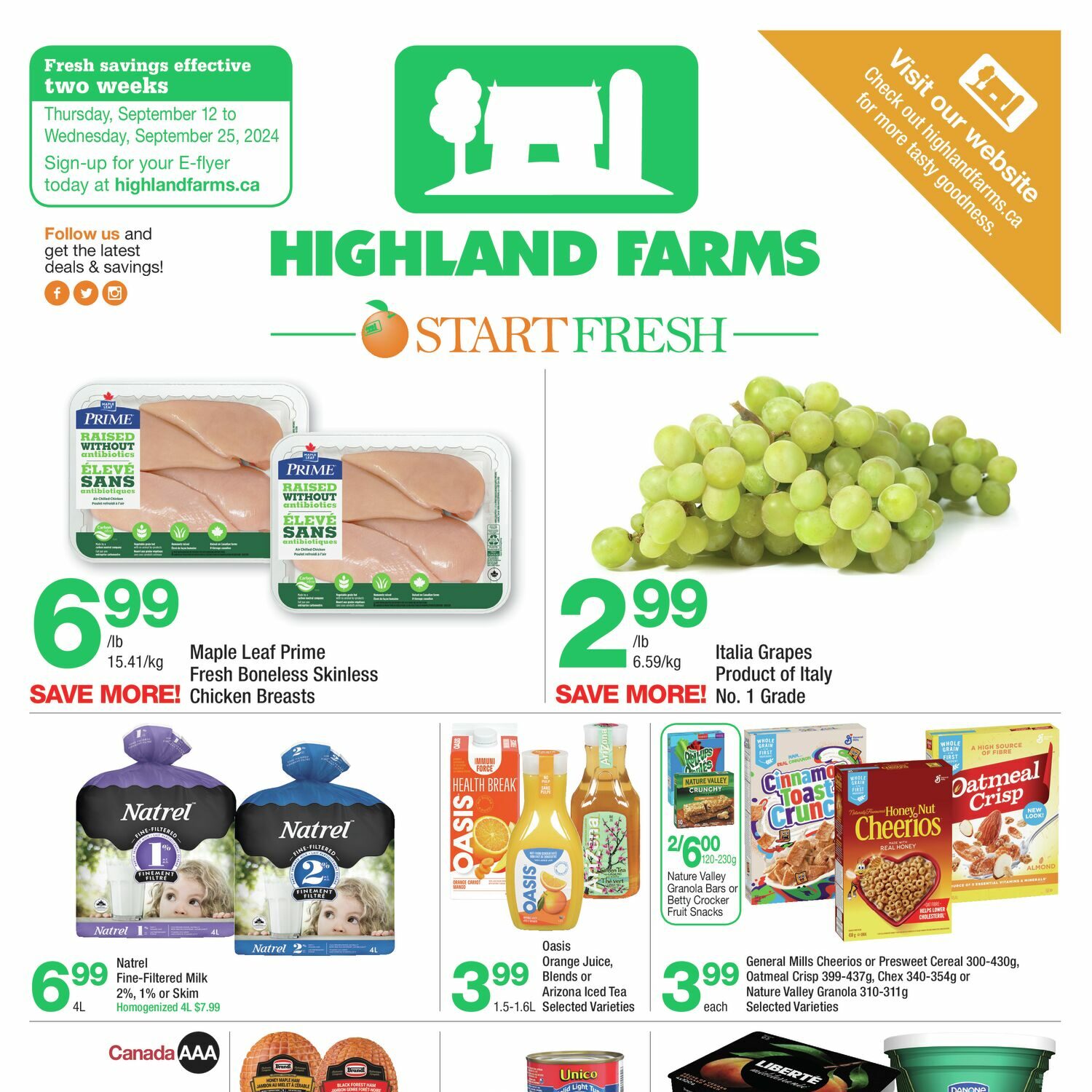 Highland Farms Weekly Flyer - 2 Weeks of Savings - Start Fresh - Sep 12 ...