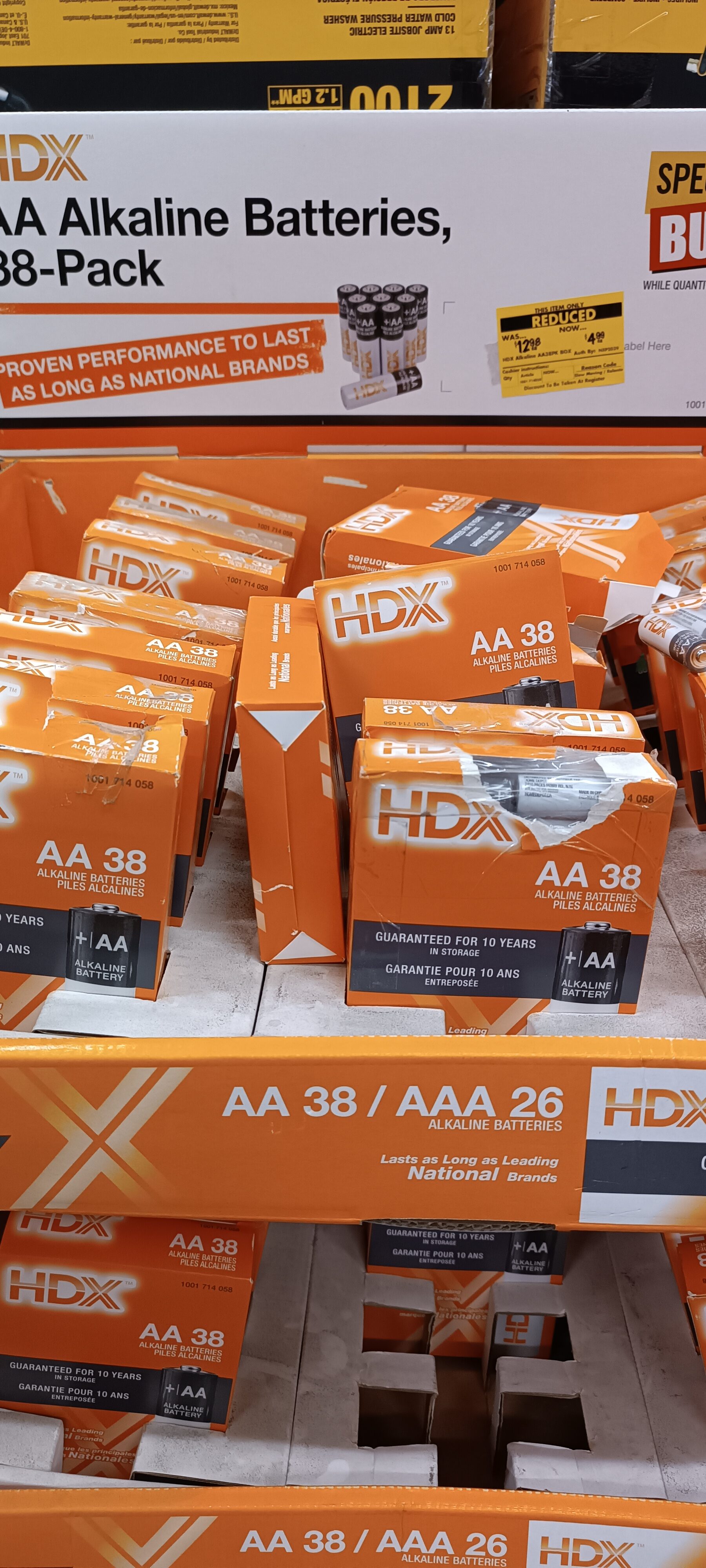 [Home Depot] HDX 38 AA Alkaline Batteries $4.99 YMMV In-store ...