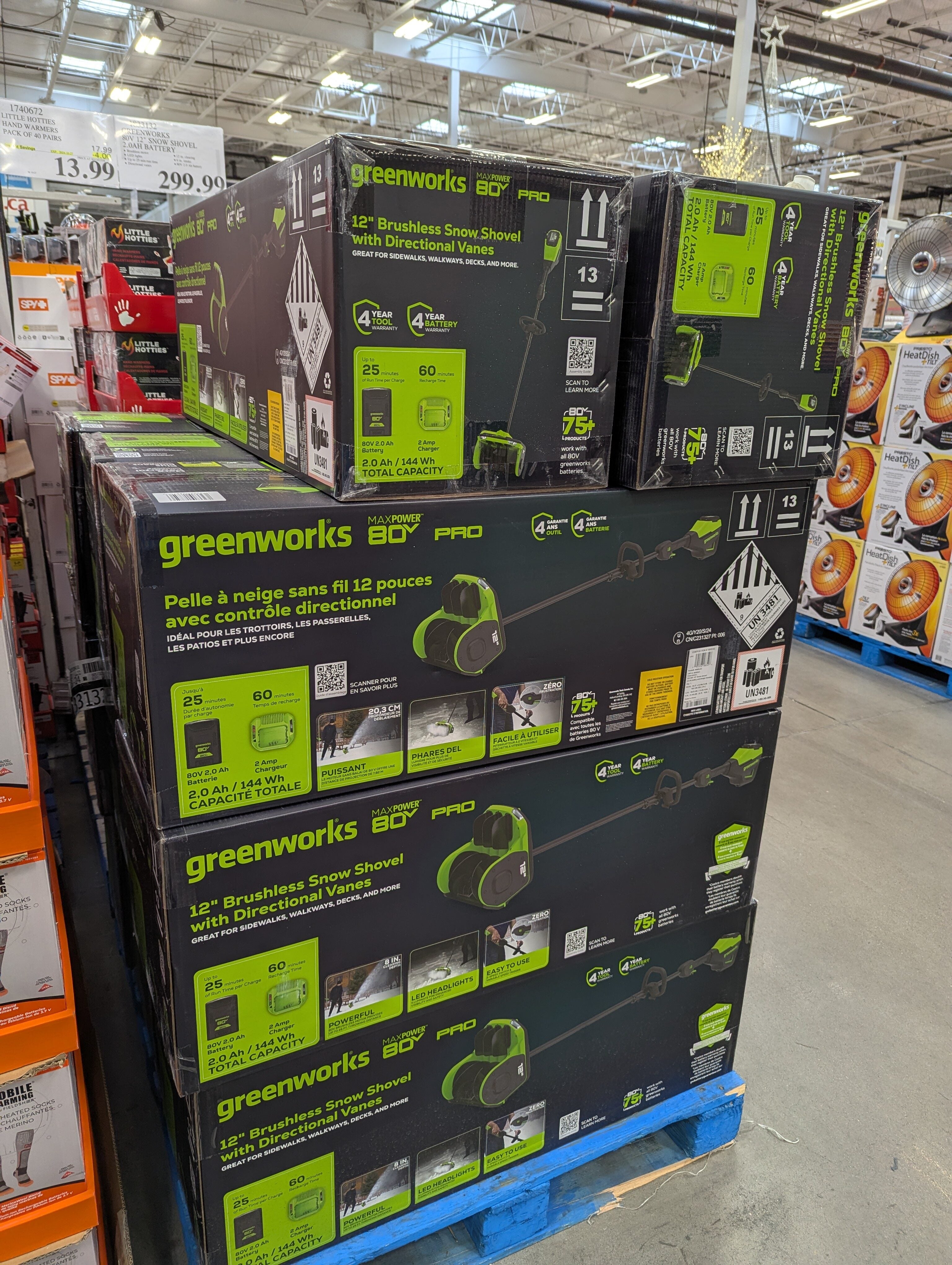 [Costco] Greenworks 80V 12" Snow Shovel $299.99, 24" Two Stage Snow ...