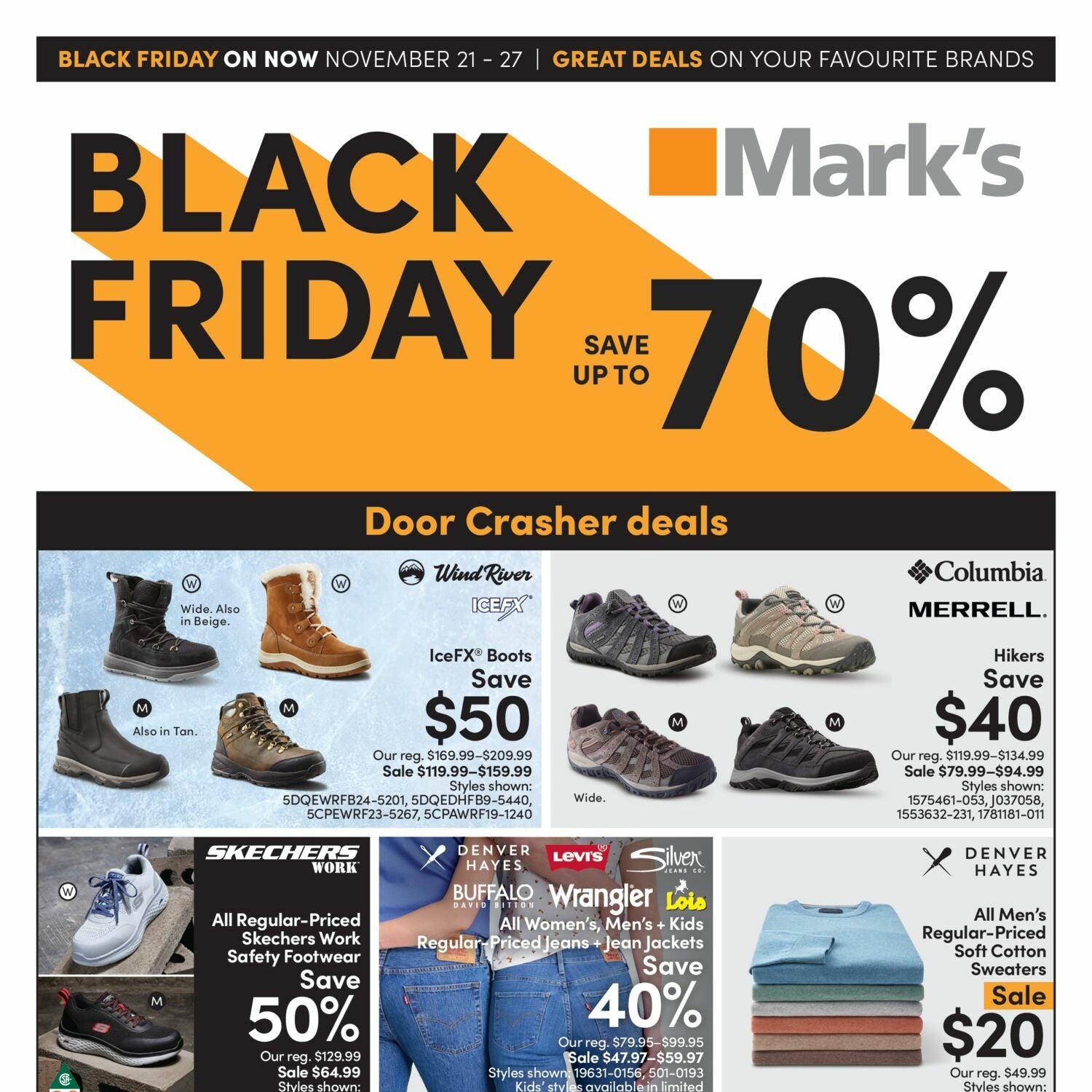 Mark's Weekly Flyer - Weekly Deals - Black Friday Sale - Nov 21 – 27 ...